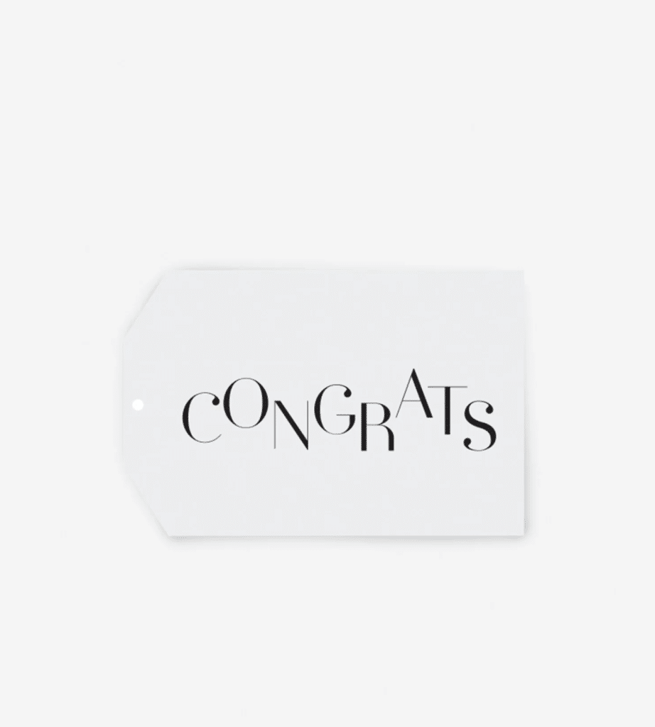 FATHER RABBIT - Gift Tag Congrats - Jacka Design